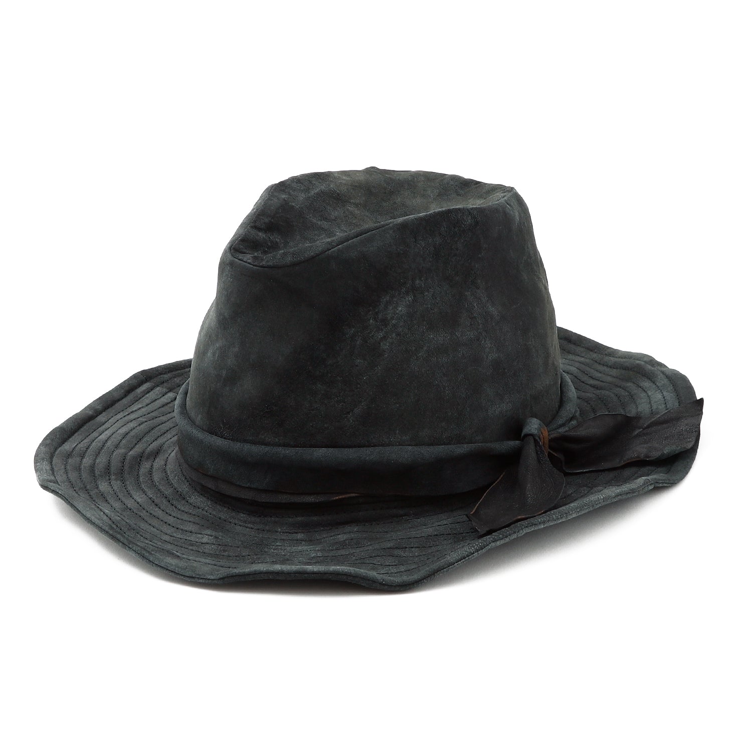 triangles hat(トライアングルズハット) Leather Ribbon Hat / BLACK – ANRE-R SALON